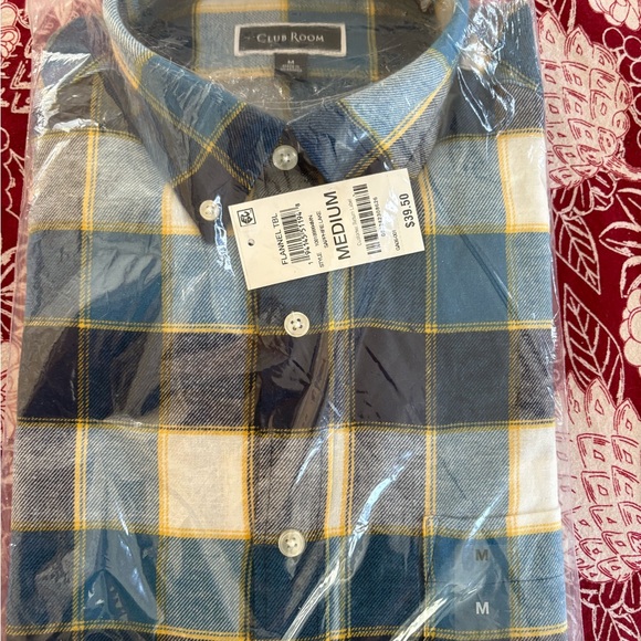 Club Room | Shirts | Club Room Mens Blue Plaid Shirt | Poshmark